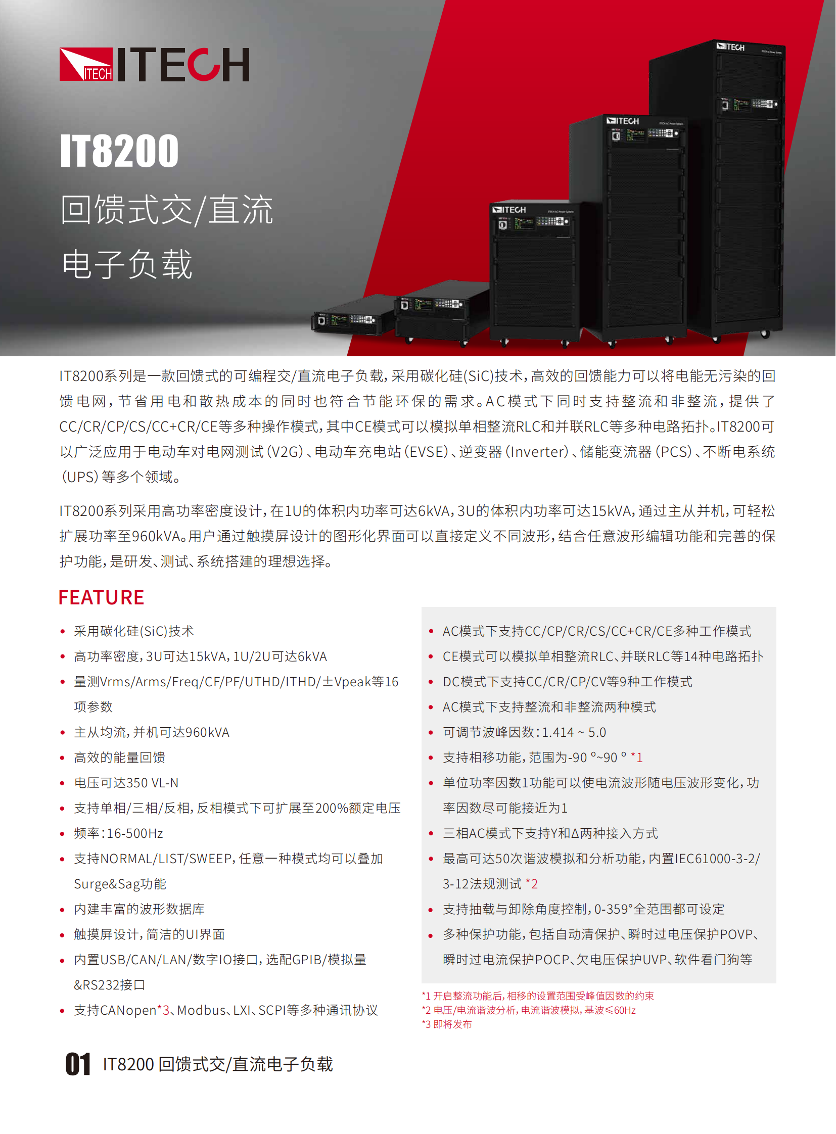 ITECH艾德克斯回馈式交/直流电子负载IT8200系列 - 广州市君翔仪器仪表有限公司