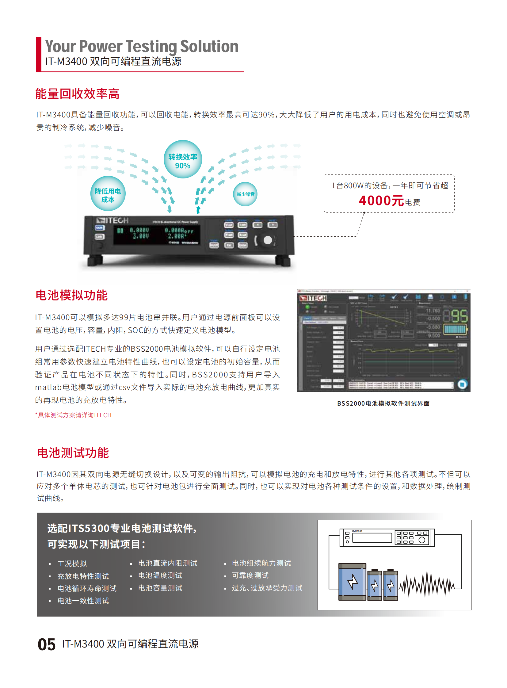 ITECH艾德克斯双向可编程直流电源 IT-M3400系列 - 广州市君翔仪器仪表有限公司