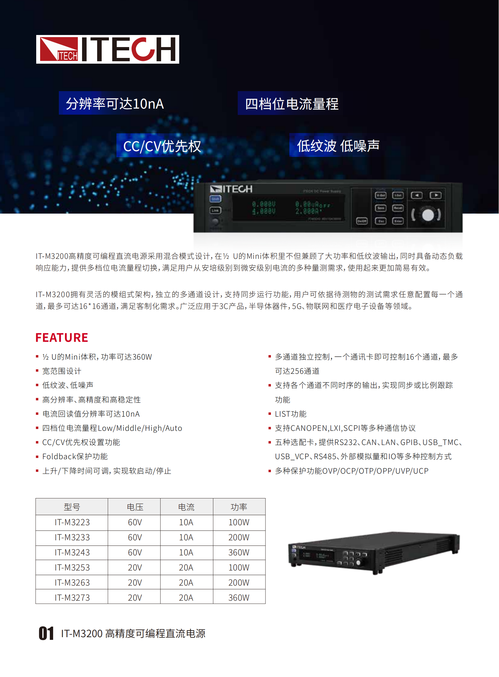 ITECH艾德克斯 高精度可编程直流电源 IT-M3200系列 - 广州市君翔仪器仪表有限公司