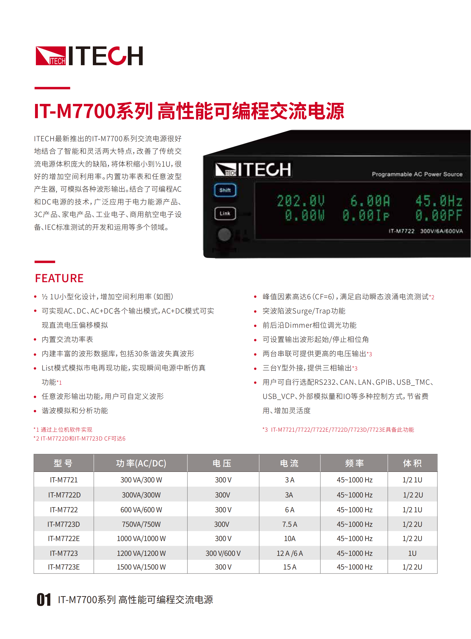 ITECH艾德克斯 高性能可编程交流电源 IT-M7700系列 - 广州市君翔仪器仪表有限公司