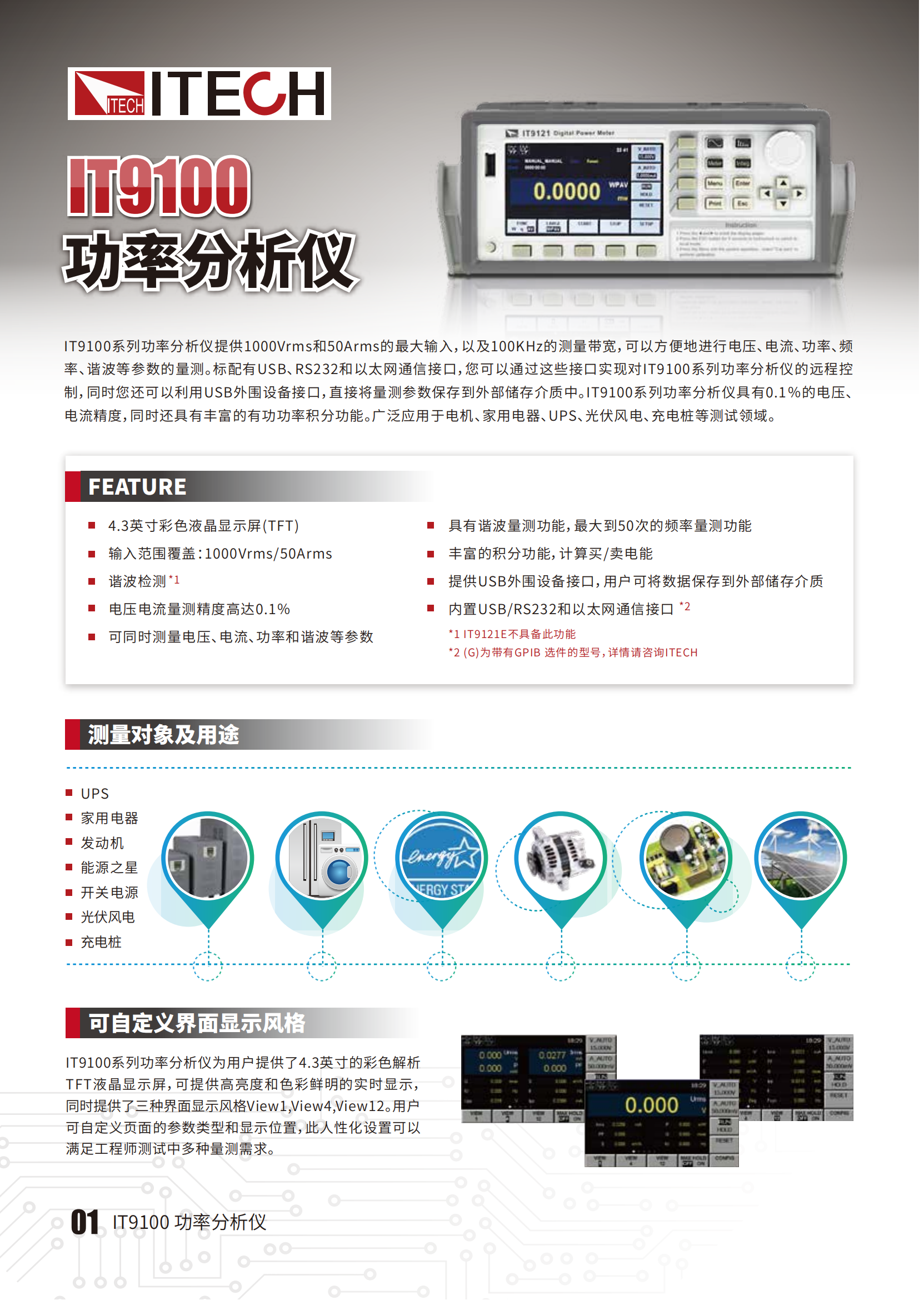 ITECH艾德克斯功率分析仪/ μA级功耗测试IT9100系列 - 广州市君翔仪器仪表有限公司