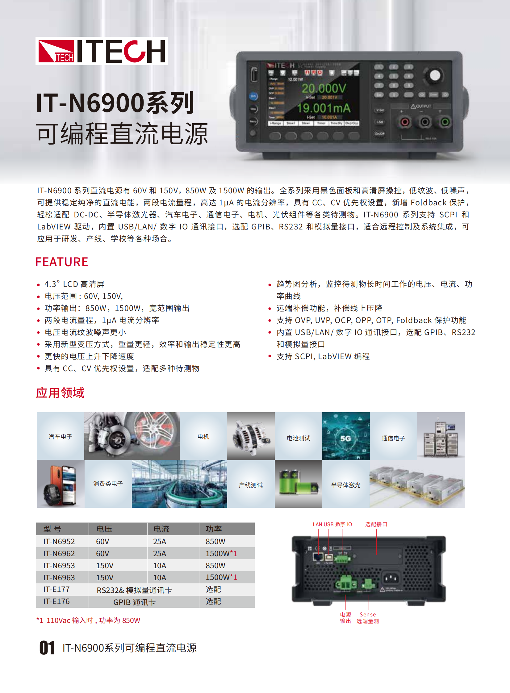 ITECH艾德克斯 可编程直流电源 IT-N6900系列 - 广州市君翔仪器仪表有限公司